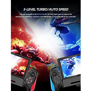 EcRonadX Switch Controllers, Compatible with Nintendo Switch/OLED, One-Piece Switch Pro Controller Replacement for Joypad, Switch Handheld Grip Suitable for Big Handheld Players