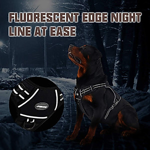 AUROTH Tactical Dog Harness for Large Dogs No Pull Adjustable Reflective K9 Working Training Easy Control Pet Vest Military Service Harnesses Woodland Camo L