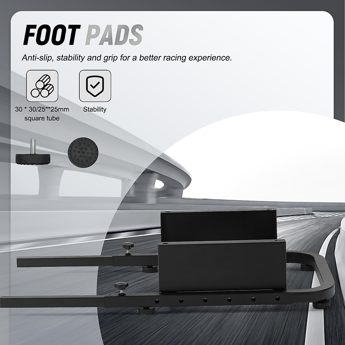 Supllueer Racing Seat Bracket Used with Racing Wheel Stand to Form Sim Cockpit Fit for Anman Marada Dardoo Minneer Adjustable Universal Sim Race Mount Support DIY, Excluding Seat