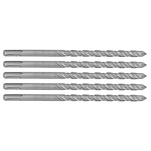 Impact Drill Bits, 5PCS Easy Installation 2 Flute Rotary Hammer Drill Bit for Concrete Brick Stone (12mm)