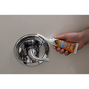 Gorilla Waterproof Caulk & Seal100% Silicone Sealant, 2.8oz Squeeze Tube, White (Pack of 1)