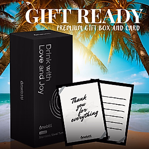 Onebttl Beach Gifts for Women or Men, 20oz Vacuum Insulated Stainless Steel Travel Tumbler with Lid, Beach Themed Gifts, Gifts for Beach Lovers, Blue (Life is Better at the Beach)