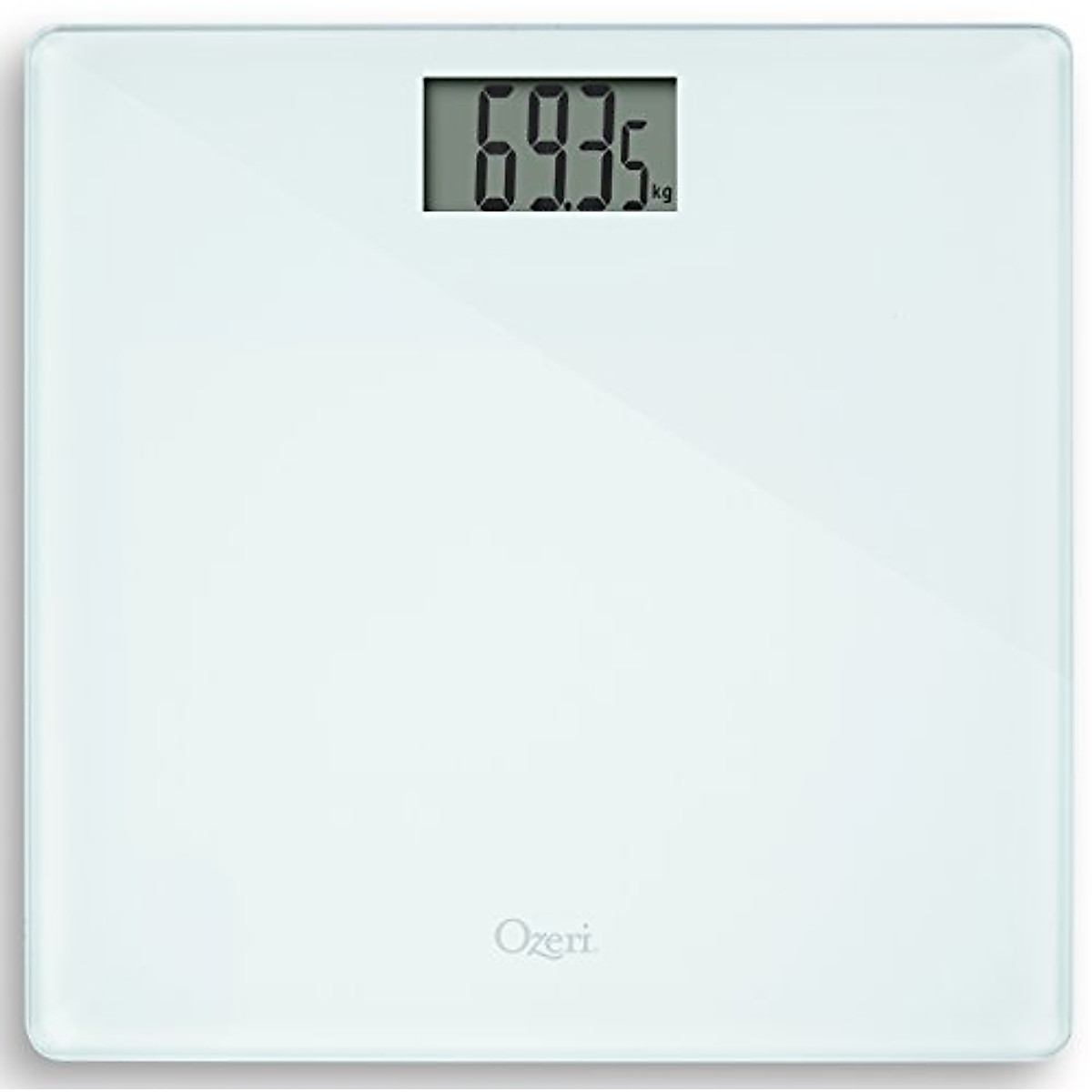 Ozeri Precision Bath Scale (440 lbs / 200 kg) in Tempered Glass, with 50 gram Sensor Technology (0.1 lbs / 0.05 kg) and Infant, Pet & Luggage Tare- White