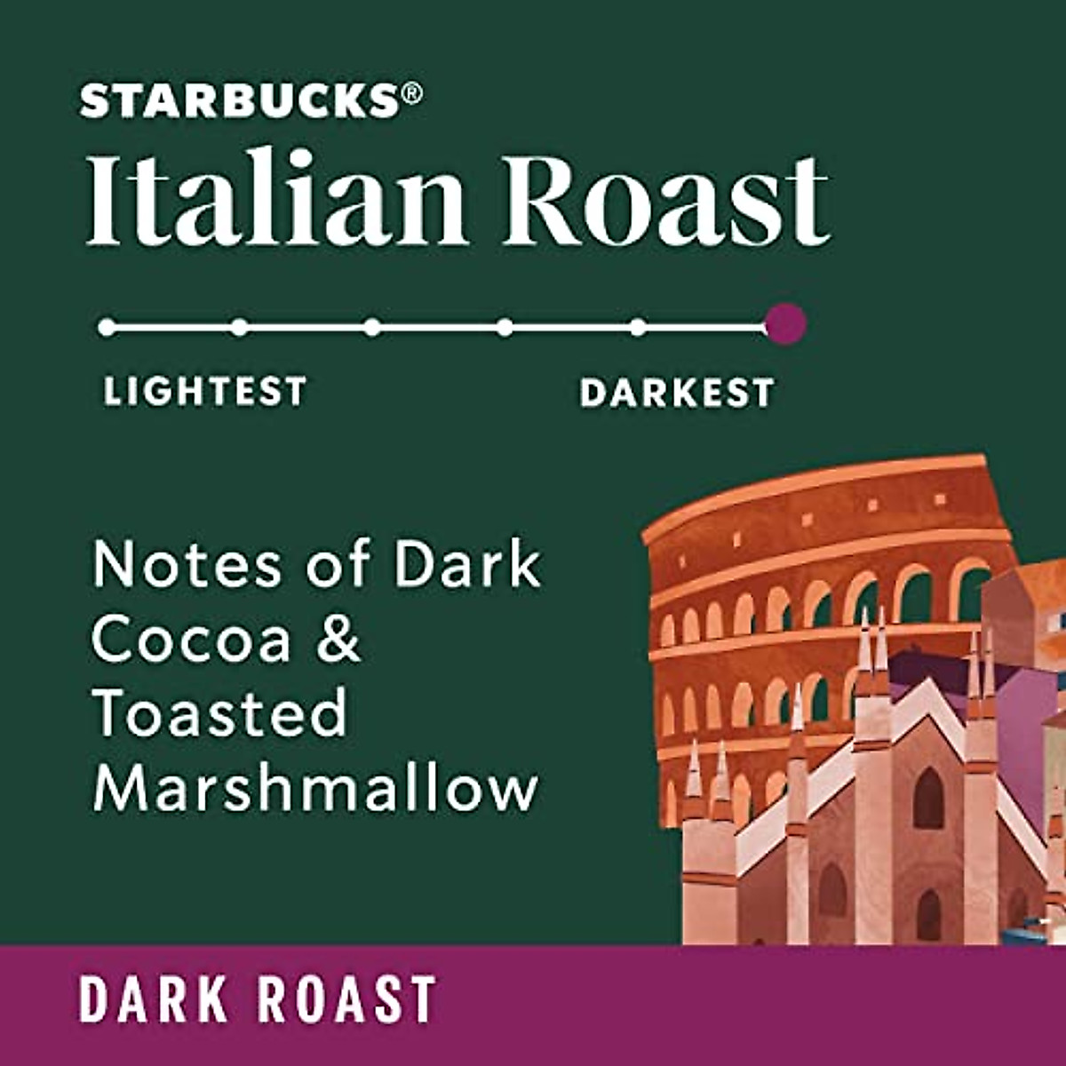 Starbucks Whole Bean Coffee—Dark Roast Coffee—Italian Roast—100% Arabica—6 bags (12 oz each)