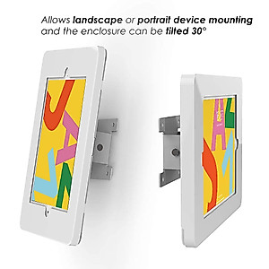 Beelta Tablet Wall Mount Compatible with 10.2 inch iPad 7 8 9 Swivel Base, Key Lock, All Metal - BSW101T