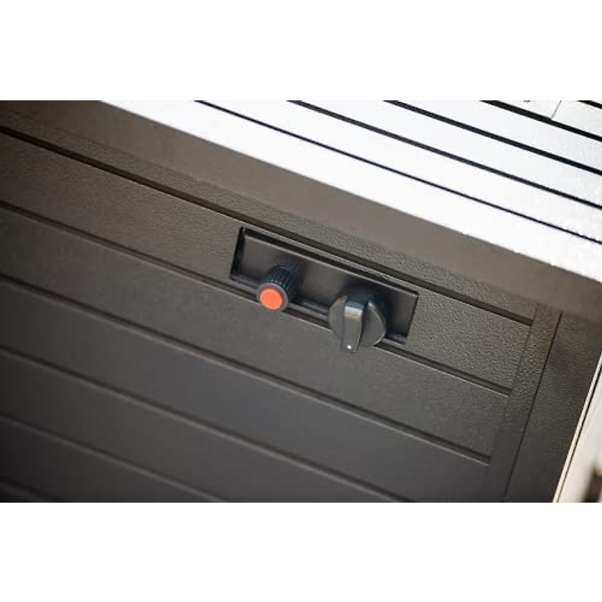 KOIECETA 57in Outdoor Gas Propane Fire Pits Table, Aluminum, 50000BTU Firepit Fireplace Dinning Table with Lid, Fire Glass, Retangular, ETL Certification, for Garden Backyard Deck Patio-Mocha