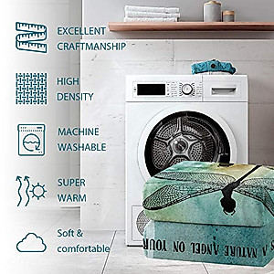 Dragonfly Throw Blanket,Flannel Fleece Blanket,Soft Cozy Fuzzy Comfy Warm Cute Lightweight Blanket for Women Adult Girl,Kid,Baby-Decor Gift-Dragon Fly Microfiber Nap Blanket for Couch,Bed,Sofa-60"x50"