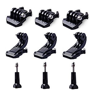 J Hook Buckle Mount Kit Compatible with Gopro,Vertical Surface J Hook,Buckle Clip Quick Release Mount,Long Thumb Screw,Anti Rust Buckle Mount for Gopro Hero 11 10 9 8 7 6 5 4 3 3+