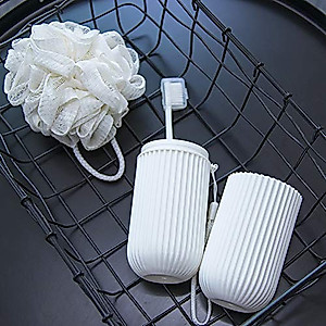 Travel Toothbrush Holder Case Set Kids Women Men Portable Toothbrush Case Travel Container Toothbrush Holders With Picking Sling Gargle Cup Toothbrush Protector Storage Traveling Camping Business Trip