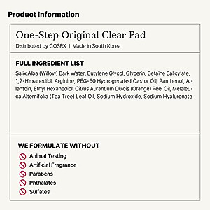 COSRX BHA Cleansing Pad, Facial Exfoliant-Soacked Pad for Blackheads, Whiteheads, Minimizing Englarged Pores, Prevent Breakouts, 70 Pads, Artificial Fragrance-Free, Parabens-Free, Korean Skincare