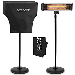 SereneLife Patio Heater Cover for SLOHT40 Infrared Outdoor Electric Space Heater, Heavy Duty Propane Heater Cover, Durable, Tearproof Waterproof Dustproof, Wind/Sunlight/Snow Resistant