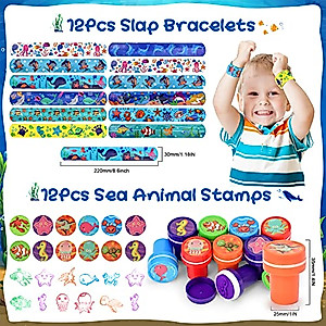 122Pcs Under the Sea Party Favors for Kids, Ocean Sea Party Favors, Cute Sea Animal Themed Party Supplies for Boys Girls, Ocean Themed Gifts Pinata for Birthday Party Classroom Rewards for Kids