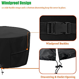 WOMACO Waterproof Oval Stock Tank Pool Cover,Heavy Duty Stock Tank Protector with Air Vent and Handles,All Weather Protection, Keep Outdoor Water Tanks,Bath Tub, Pool Clean(for 100 Gallon)