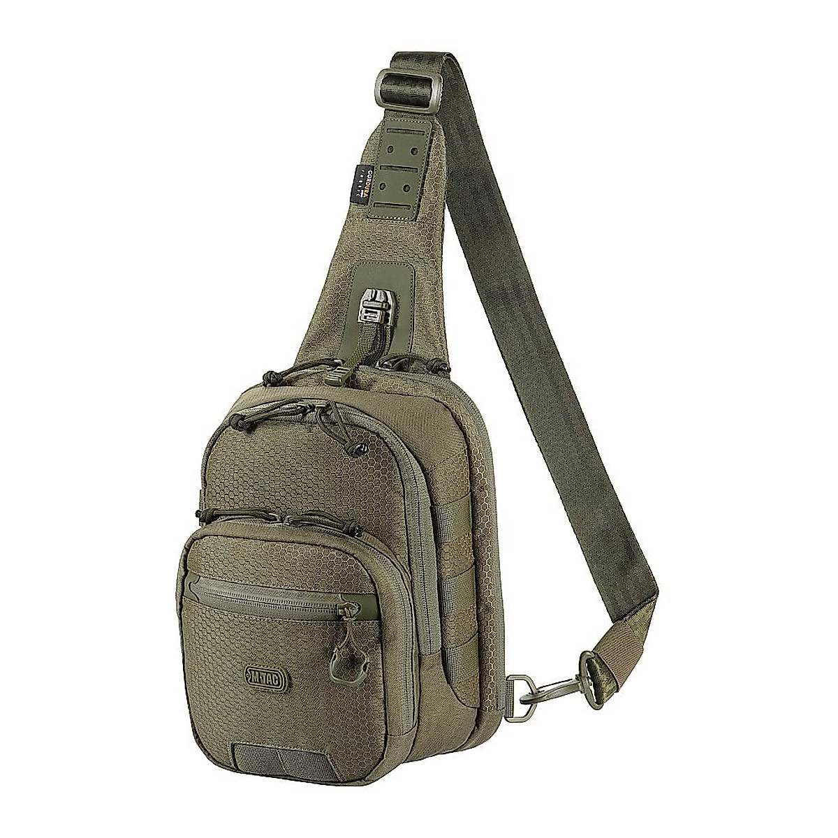 M-Tac Elite Cross Bag Slim - Tactical Crossbody Sling Backpack for Man with CCW Concealed Carry (Slim, Ranger Green)