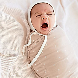 Ely's & Co. Adjustable Swaddles for Newborn, Baby Swaddles 0-3 Months, Velcro Swaddle Sack for Baby Girl, 100% Cotton, 2 Pack (Pink Tulip)