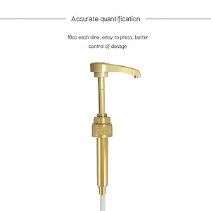 Coffee Syrup Pumps,8 Pack Gold Pumps for Coffee Syrup Bottle,Fits 750 mL Coffee Syrup Pump Dispenser,Great for Home Coffee Bar Drinking Tea Cocktails(Free Spoons)