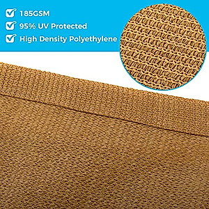 LAUREL CANYON 10' x 10' Sun Shade Sail Square Rectangle UV Bloack Patio Canopy for Outdoor Lawn Garden, Yellow Color