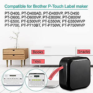 NineLeaf 8 Pack Compatible for Brother P-Touch TZe-441 TZ-441 TZe441 TZ441 Black on Red Label Tape 18mm 0.7 3/4'' Laminated TZe TZ Tape for Ptouch PT-7600 PT-9200DX PT-9200PC PT-9400 Label Maker