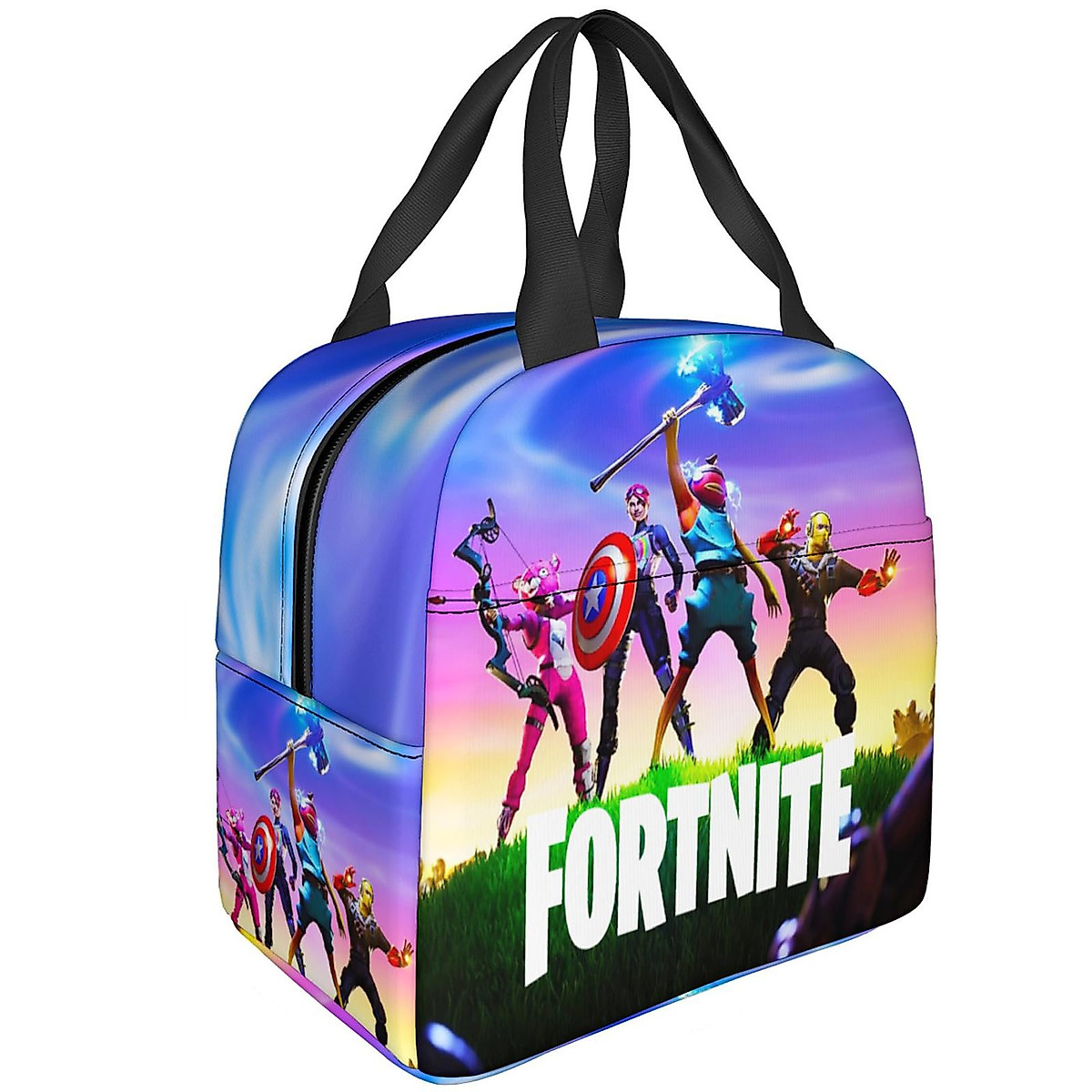 Xmednwp Cartoon Lunch Box Anime Lunch Bag Reusable Insulated Large Capacity Lunch Bag for Boys Girls School Gift