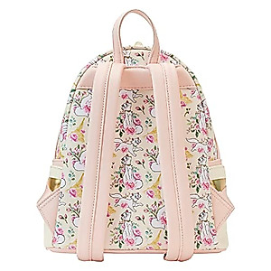 Loungefly Aristocats Duchess in Paris Floral AOP Double Strap Shoulder Bag