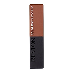 REVLON Lipstick, ColorStay Suede Ink, Built-in Primer, Infused with Vitamin E, Waterproof, Smudge-proof, Matte Color, 004 Pure Talent, 0.09 oz.