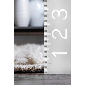 nuLOOM Jolene Shaggy Striated Area Rug, 8x10, Grey