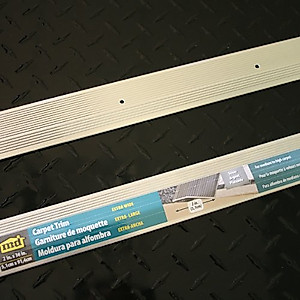 M-D Building Products 78212 Extra Wide Fluted 2-Inch by 36-Inch Carpet Trim, Silver