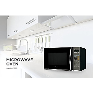 Emerson MWG9115SB-N Microwave Oven with Griller, Timer & LED Display 1100W, 11 Power Levels, 9 Pre-Programmed Settings, Removable Glass Turntable with Child Save Lock, 1.2 Cu. Ft, Stainless Steel