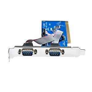 DTECH 2 Port PCI Serial Card PCI to COM Port DB9 RS232 Expansion Adapter for Desktop Computer PC Windows 10 8 7 XP Vista with 16C550 UART
