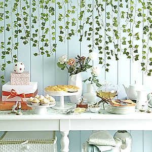 AITISOR 24 Pack Fake Ivy Leaves Artificial Ivy Garland Greenery Garlands Hanging Plant Vine for Wedding Wall Party Room Astethic Stuff Decor