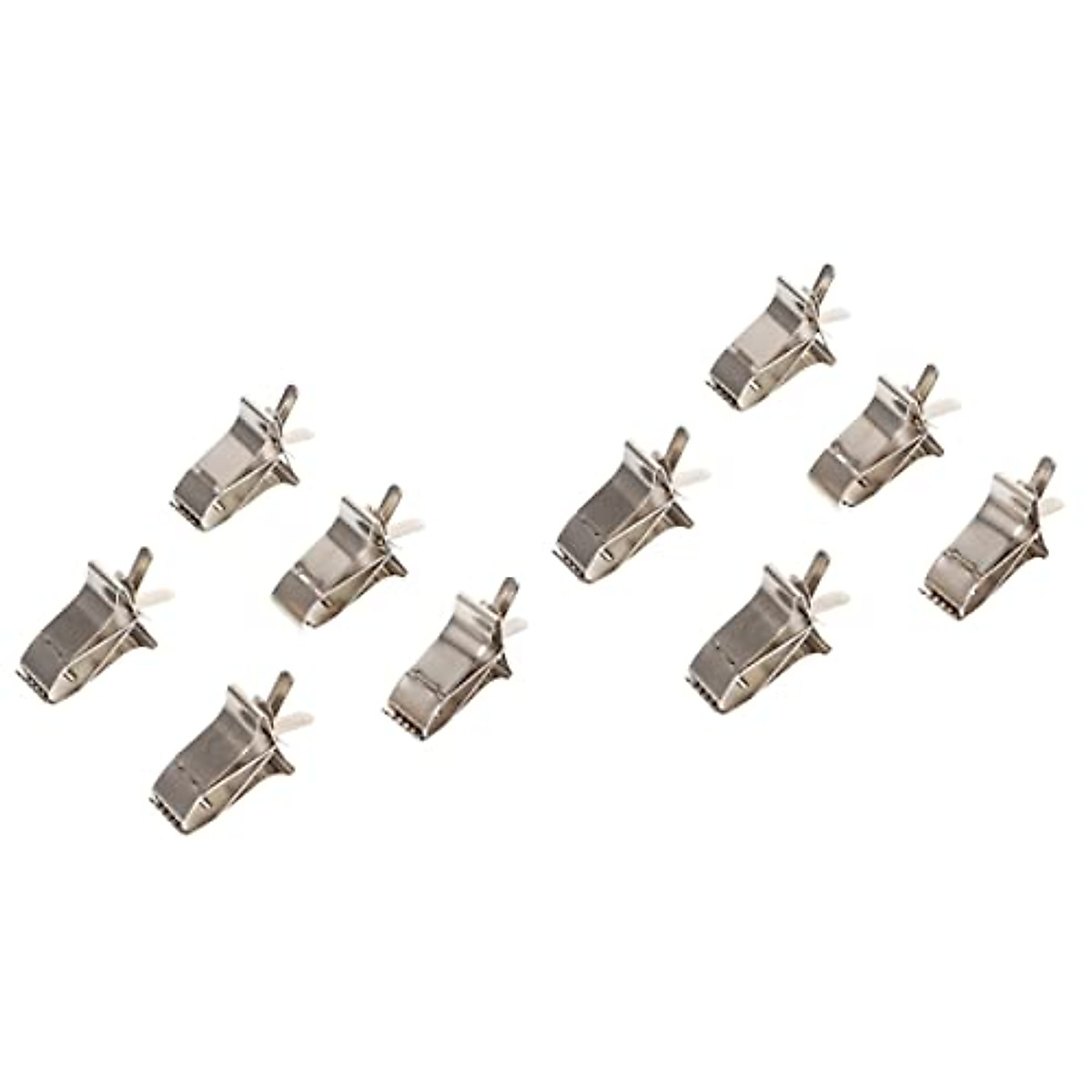 10 pcs Birds Fixed Stainless Holders- Clip Treat Accessories Steel Fork Small Animal Silver Parrot Holder Cockatoo Cuttlebone Budgie Holding Fruit Clips Bird Parakeet Metal