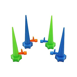 VIEUE Garden Drip Irrigation System Accessories DIY Automatic Plant Waterer Drip Irrigation System Water Nail Dripper Blue/Green Household Waterer Bottle Dripper 3 Pieces (Color : Green)