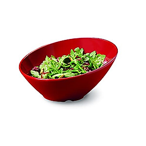 G.E.T. B-788-RSP Angled Cascading Serving Bowl for Salads, Rice and Dessert, 16 Ounce / 8", Red