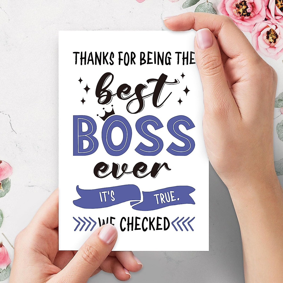 Funny Bosses Day Card for Him Her, Appreciation Card for Boss Manager, Best Boss Card, Thanks for Being The Best Boss Ever
