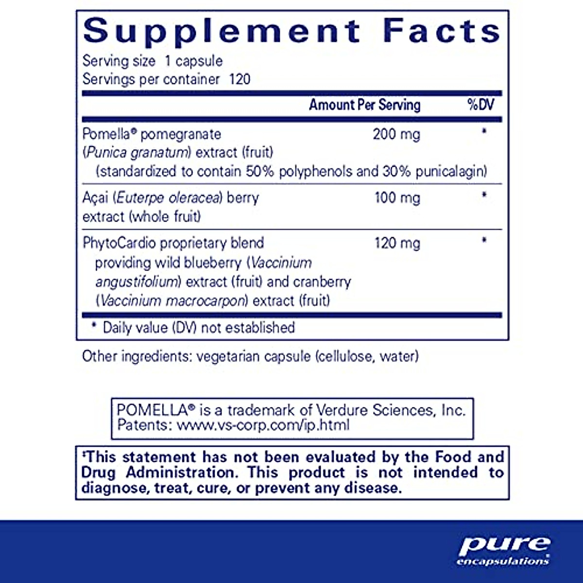 Pure Encapsulations Pomegranate Plus | Antioxidant Support for Vascular and Cellular Health* | 120 Capsules