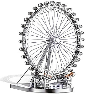 Piececool 3D Metal Model Puzzles for Adults, Upgraded Large London Eye Architecture 3D Metal Models Building Kits, Best Birthday Gifts, 141 Pcs