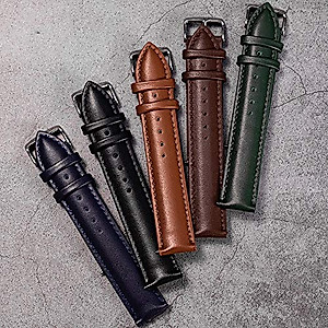 JL-BAND 5 colors optional Quick release strap leather strap full grain strap suitable for 18mm, 19mm, 20mm, 21mm, 22mm, 23mm, 24mm (choose the appropriate size)