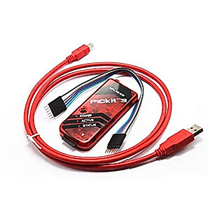 ANBE PIC Programming Kit - PICKIT3 Compatible PIC Microcontroller Programmer - USB - 512KB Flash - Includes PICKIT3, USB Cable, Extension Cable, Socket Board, Breadboard, Manual