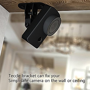 Teccle Metal Wall Mount Compatible with Simplisafe Camera，Easy to Mount on Wall or Ceiling， Perfect View Angle for Simplisafe Camera