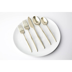 Cambridge Silversmiths Gaze Champagne Satin 20 Piece Flatware Set, Service for 4, silver
