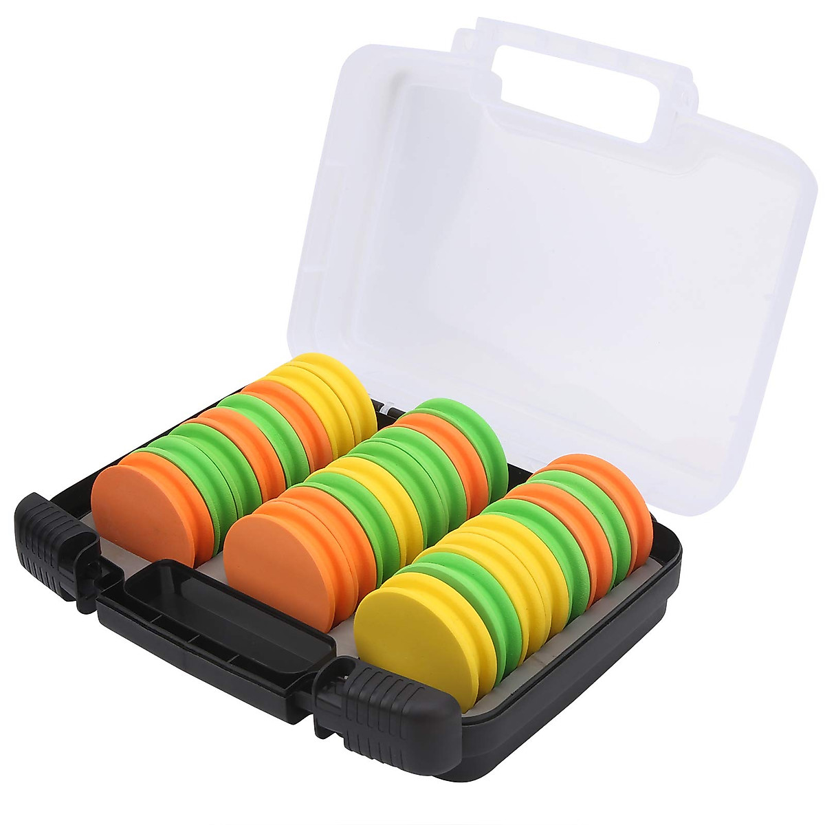 YUANJS EVA Line Spools,24pcs EVA Fishing Line Storage Spools Winding Board Tool Bobbin Tackle Mix Color