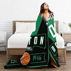 Custom Basketball City Blanket Personalized Fan Gift Throw Blanket Add Your Name & Number Decorative for Bedroom Living Room