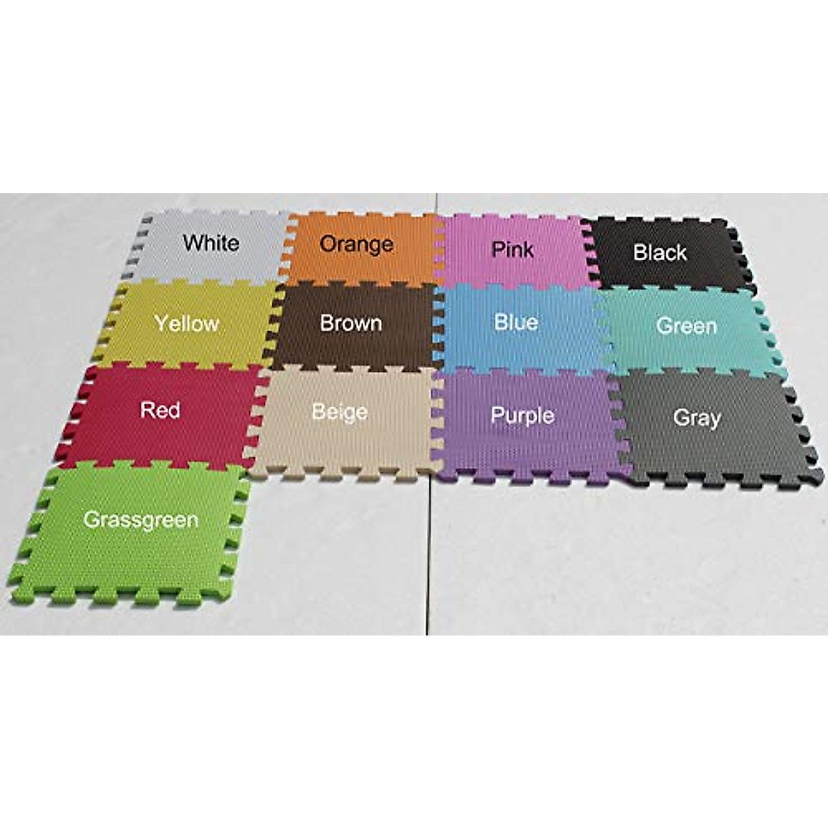 YIMINYUER® 18 Tiles (30cm×30cm×1cm Each Tile) Baby Soft Puzzle Play Mats, Kids Thick EVA Foam Floor, Toddlers & Children's Soft Interlocking Mat R01G301018