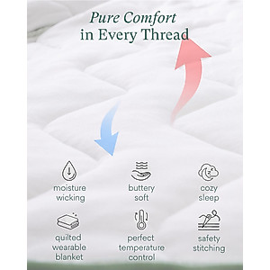 PurComfy Quilted Supersoft Sleep Sack, 2.5 TOG Premium Bamboo Viscose Warm Baby Sleeping Bag, 2-Way Zipper 6-15 Months