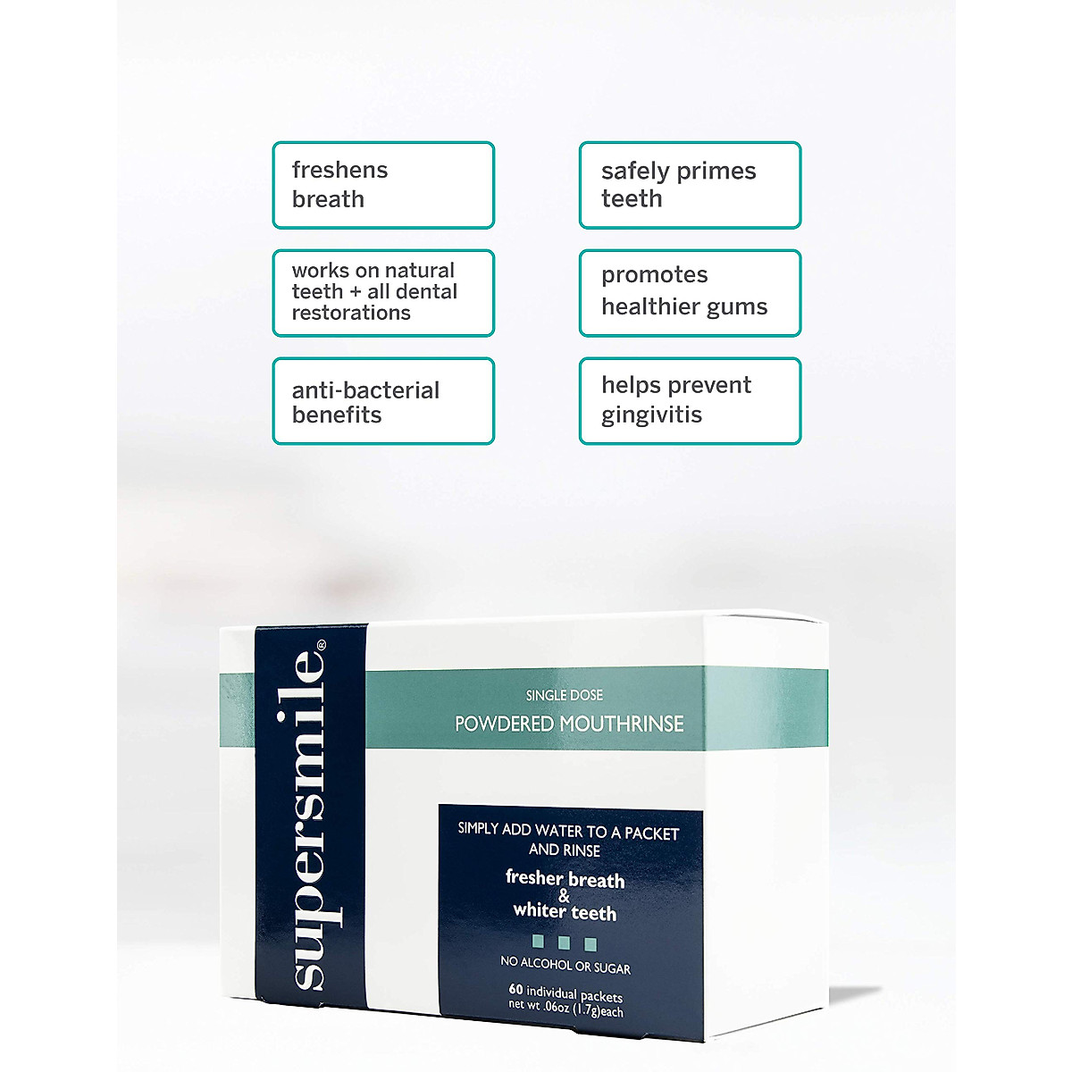 Supersmile Powdered Mouth Rinse, 60 Count, 0.06 oz