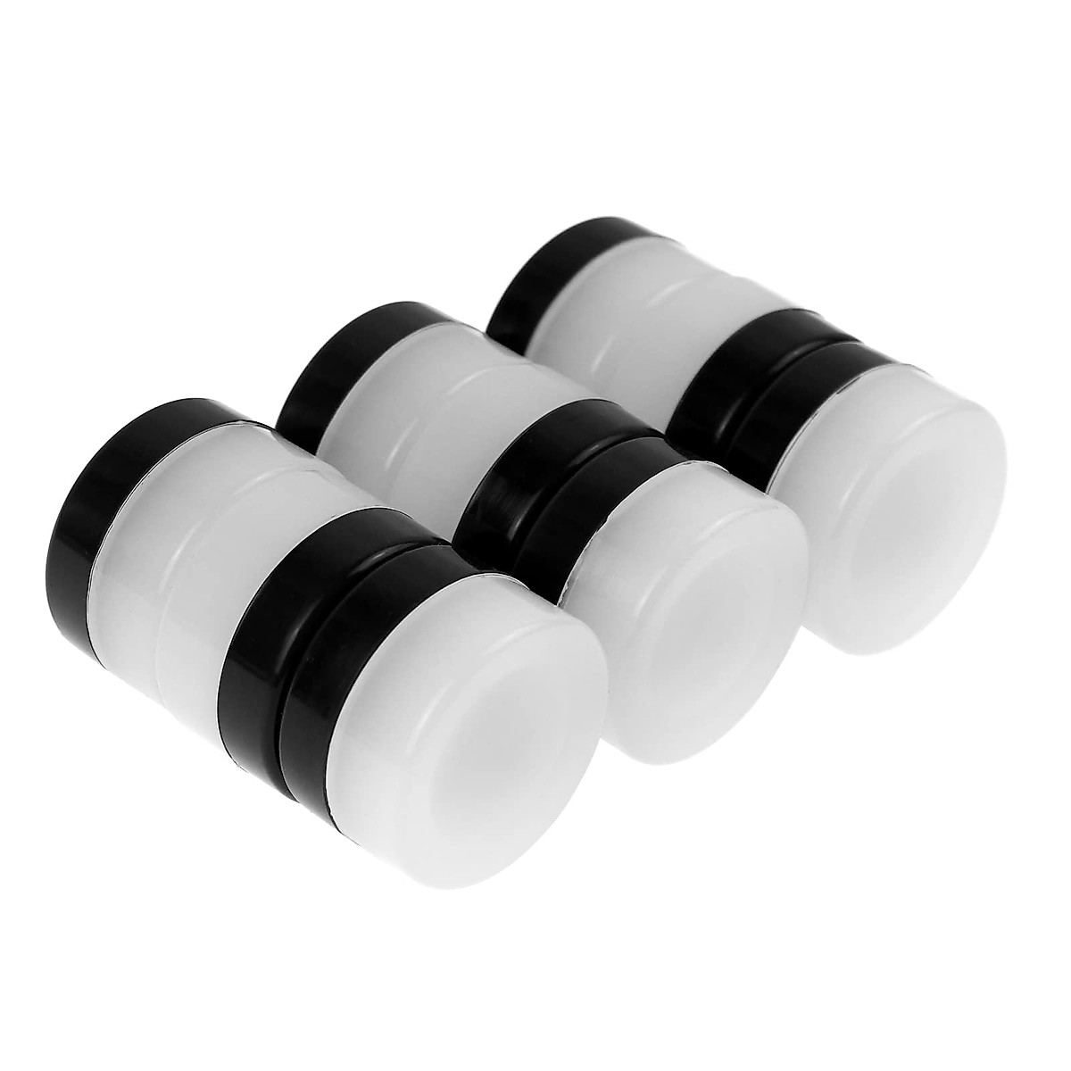 ooDuo 5ml Silicone Containers Wax 20pcs Non Stick Round Oil Kitchen Multi Use Storage Jar Clear Bottom and Black Cover