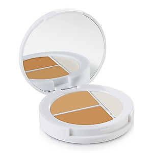 Sheer Cover – Flawless Face Kit – Perfect Shade Mineral Foundation – Conceal & Brighten Highlight Trio – with FREE Foundation Brush and Concealer Brush – Tan Shade – 4 Pieces
