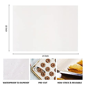 Nax Caki 100Pcs 14x10 Inches Deli Wax Paper Sheets high temperature resistant, waterproof and greaseproof baking paper,for cookie Baking, Cooking, Grilling, Frying, Bread Cup Cake Cookie (White)