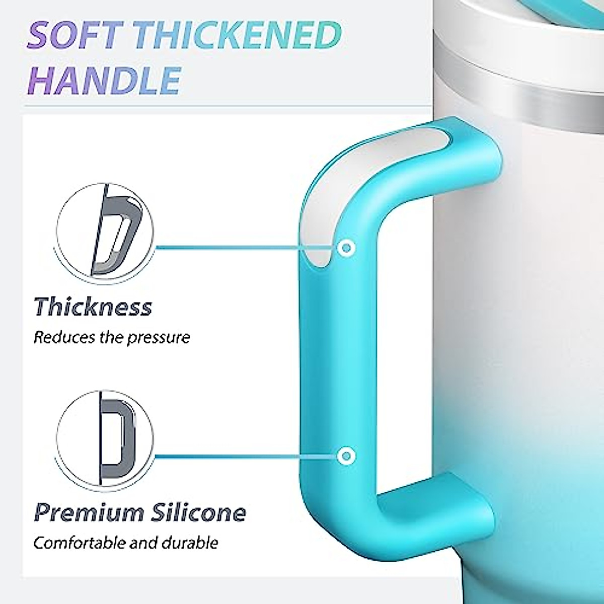 40 oz Tumbler with Handle, Upgraded Insluated Stainless Steel Tumbler with Lid and Straw, Double Wall Travel Coffee Mug Iced Cup, Keeps Cold for 34 Hours, Dishwasher Safe, BPA Free, Fairyland Green