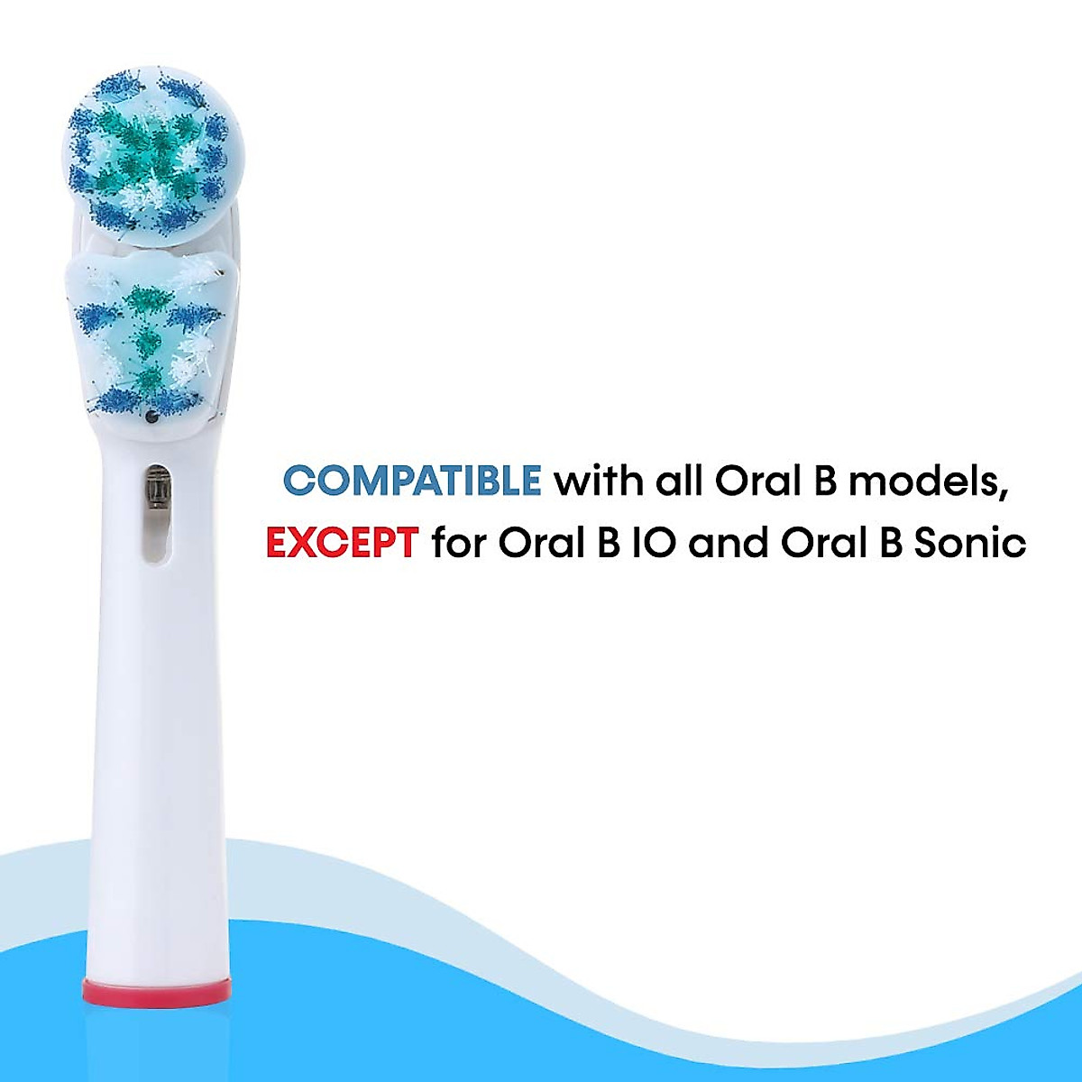 Oralfit Electric Toothbrush Heads Replacement for Oral B, 8 pcs Brush Heads Compatible with Braun Dual Clean 3D Excel Advance Power Smart Series Pro-Health